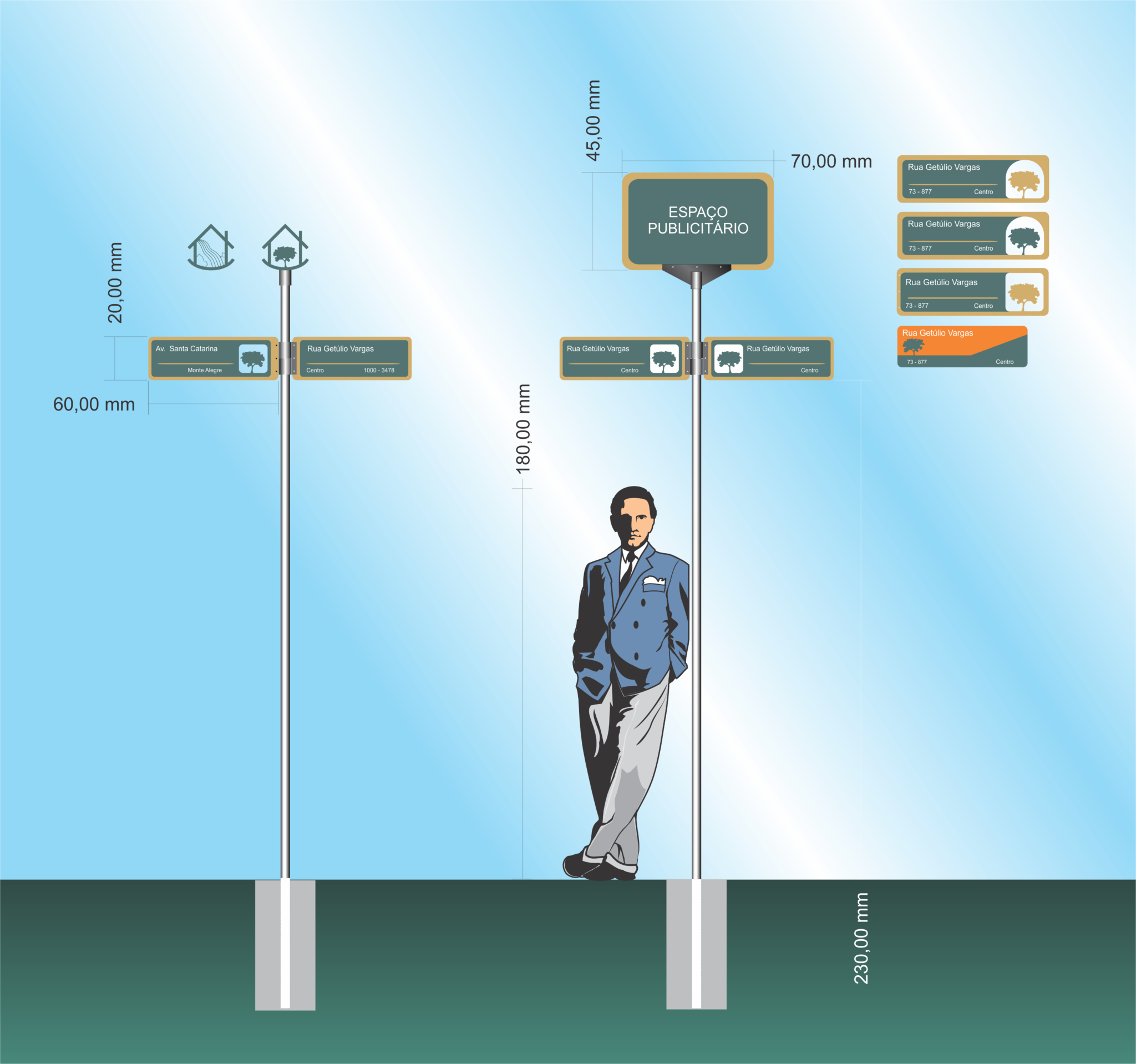 Ilustração Placas de Rua